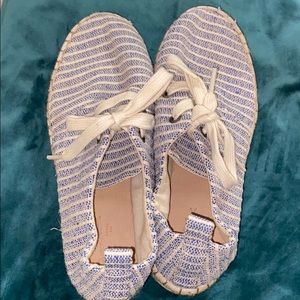 Universal Thread | Shoes | Striped Blue And White Platform Sneakers ...